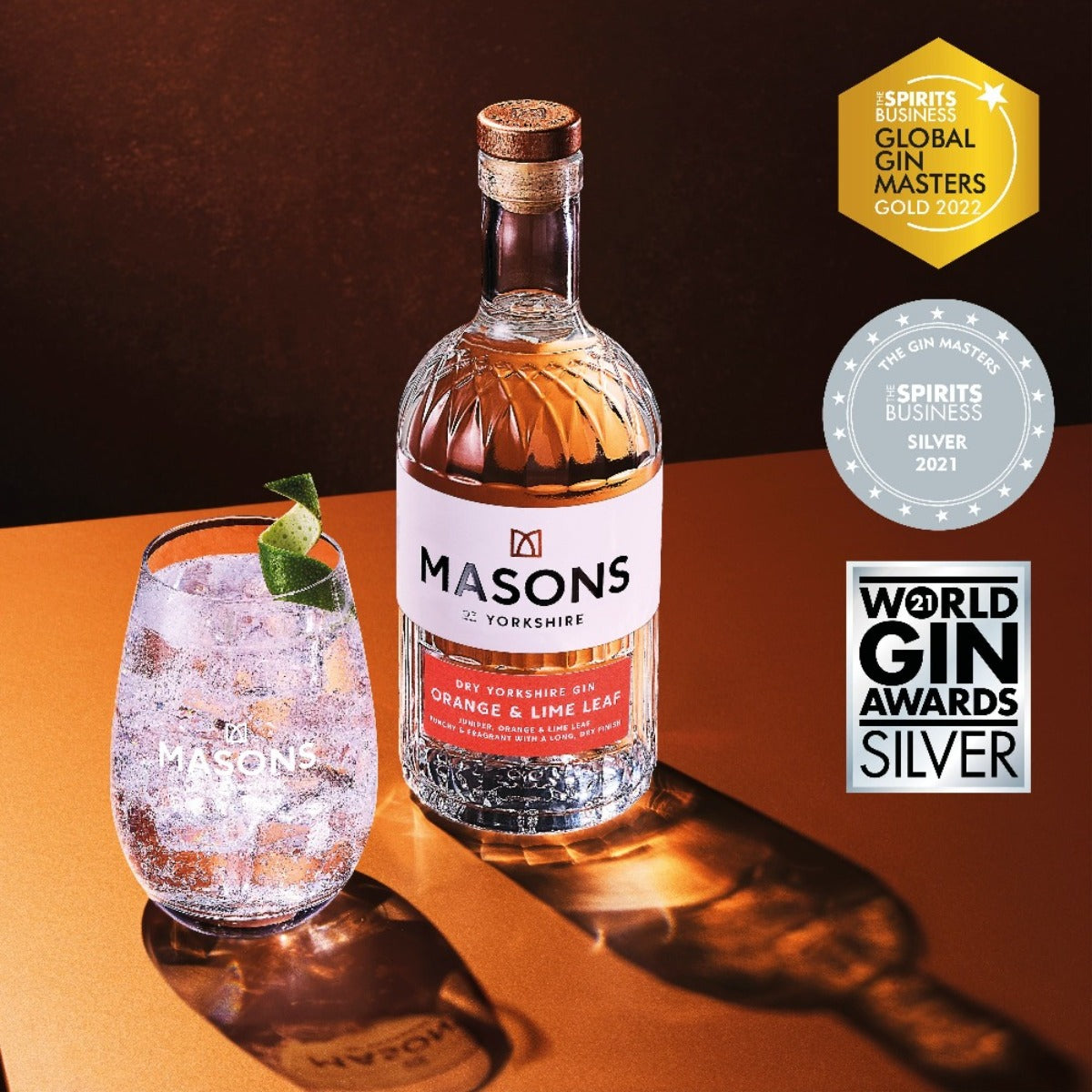 Masons Orange & Lime Leaf Gin - Masons of Yorkshire