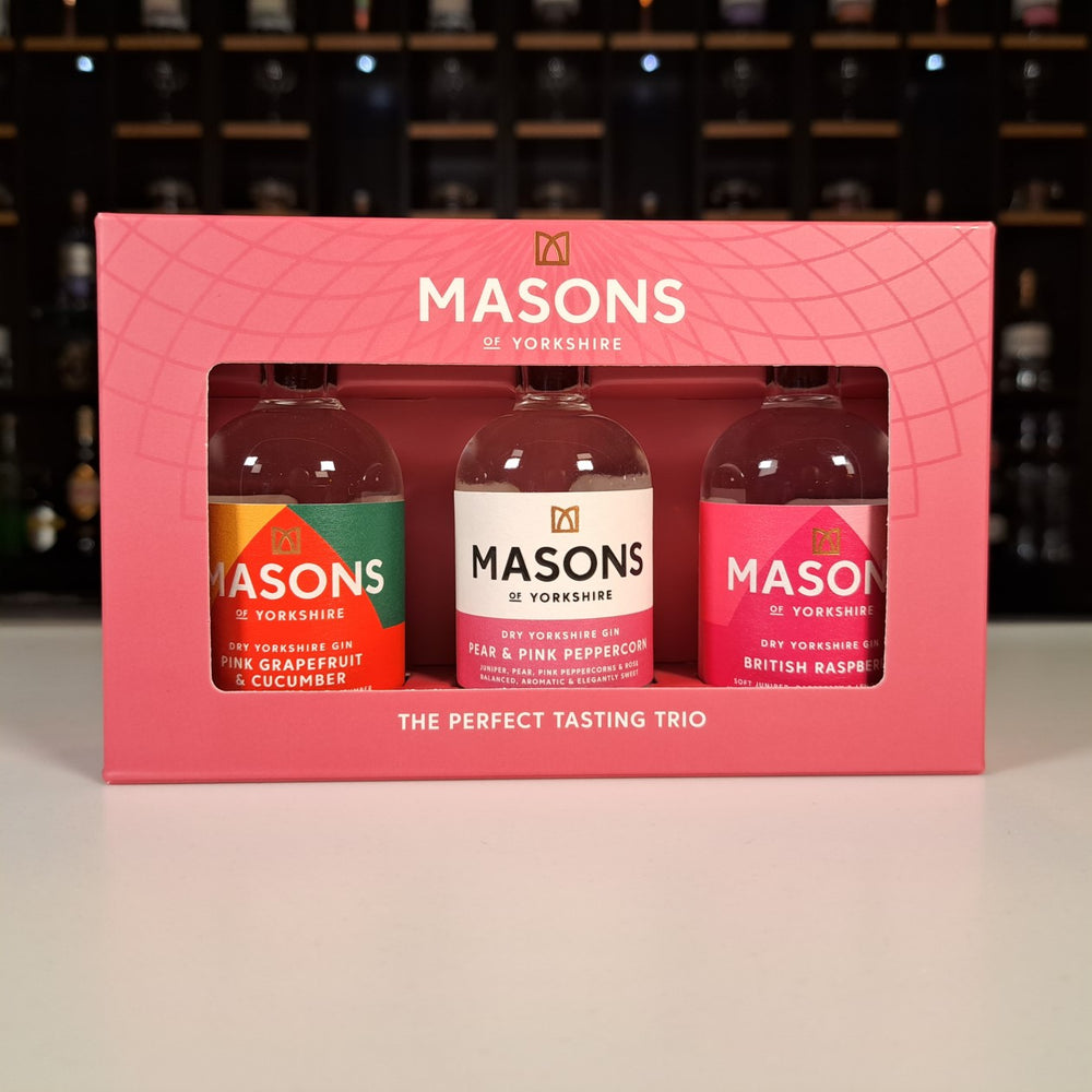 Masons of Yorkshire Pink Gin Miniatures Gift Set (3x5cl) - Masons of ...