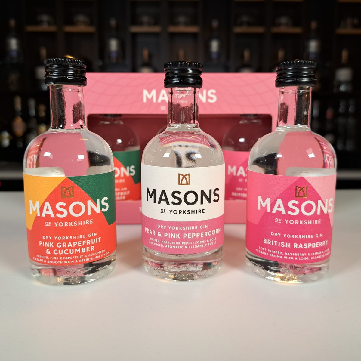 Masons of Yorkshire Pink Gin Miniatures Gift Set (3x5cl) - Masons of ...