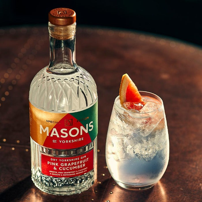 Masons Pink Grapefruit & Cucumber Gin - Masons of Yorkshire